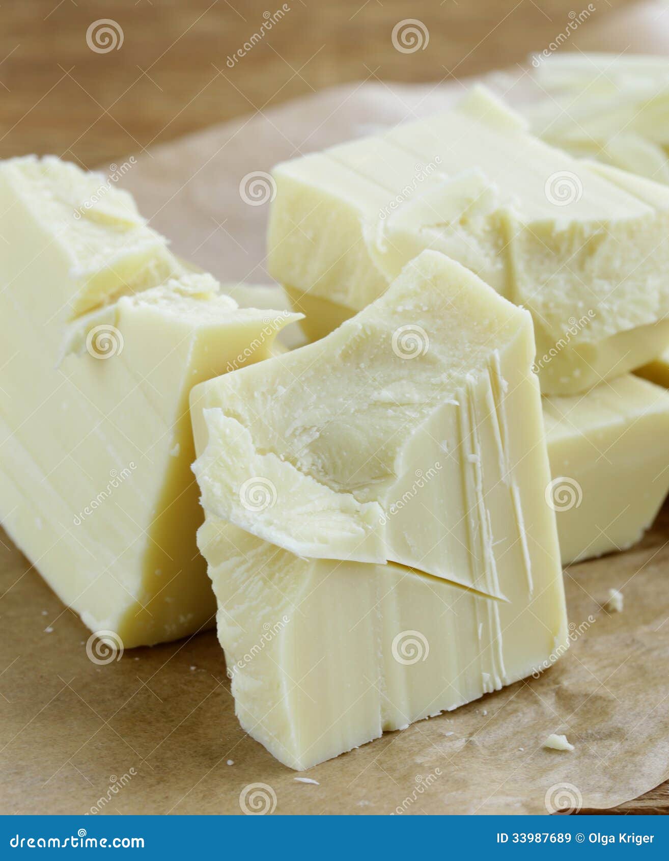 Large Bar White Chocolate Pieces Stock Image - Image of milk, cocoa ...