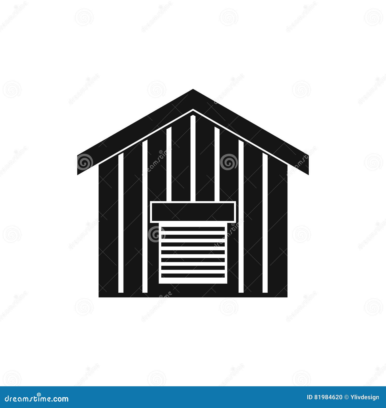 Large Barn Icon, Simple Style Stock Vector - Illustration of ...