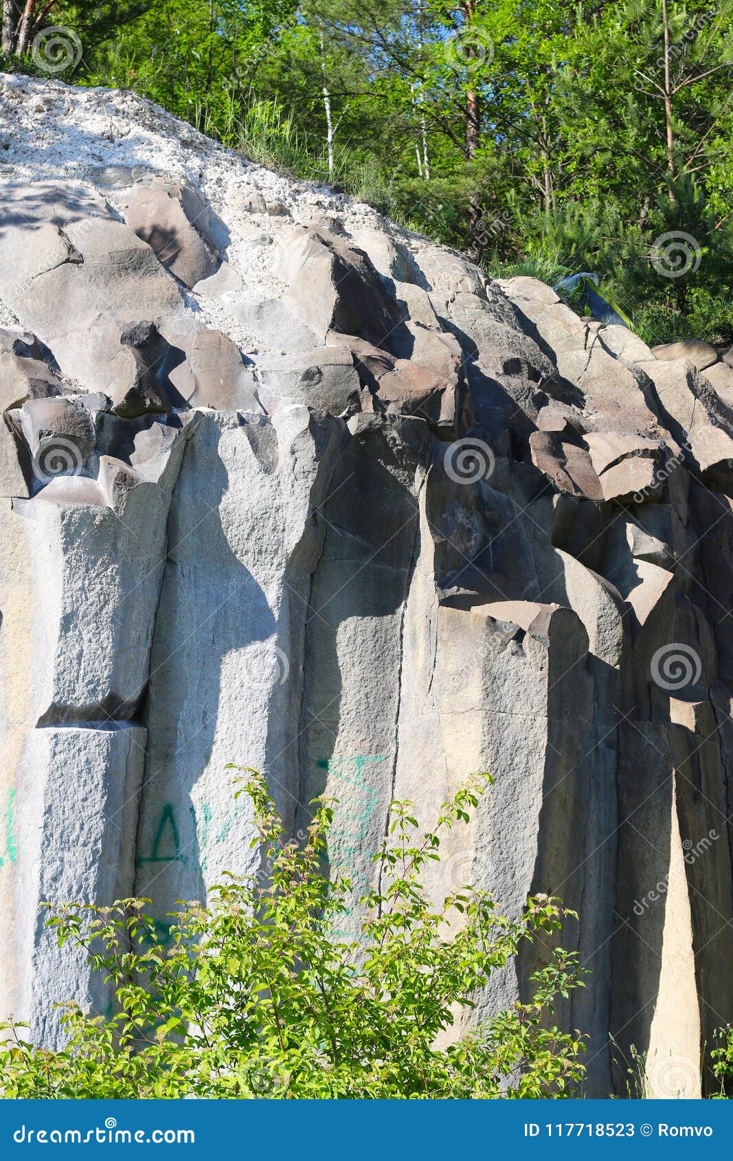 Large basalt columns stock image. Image of nature, beautiful - 117718523