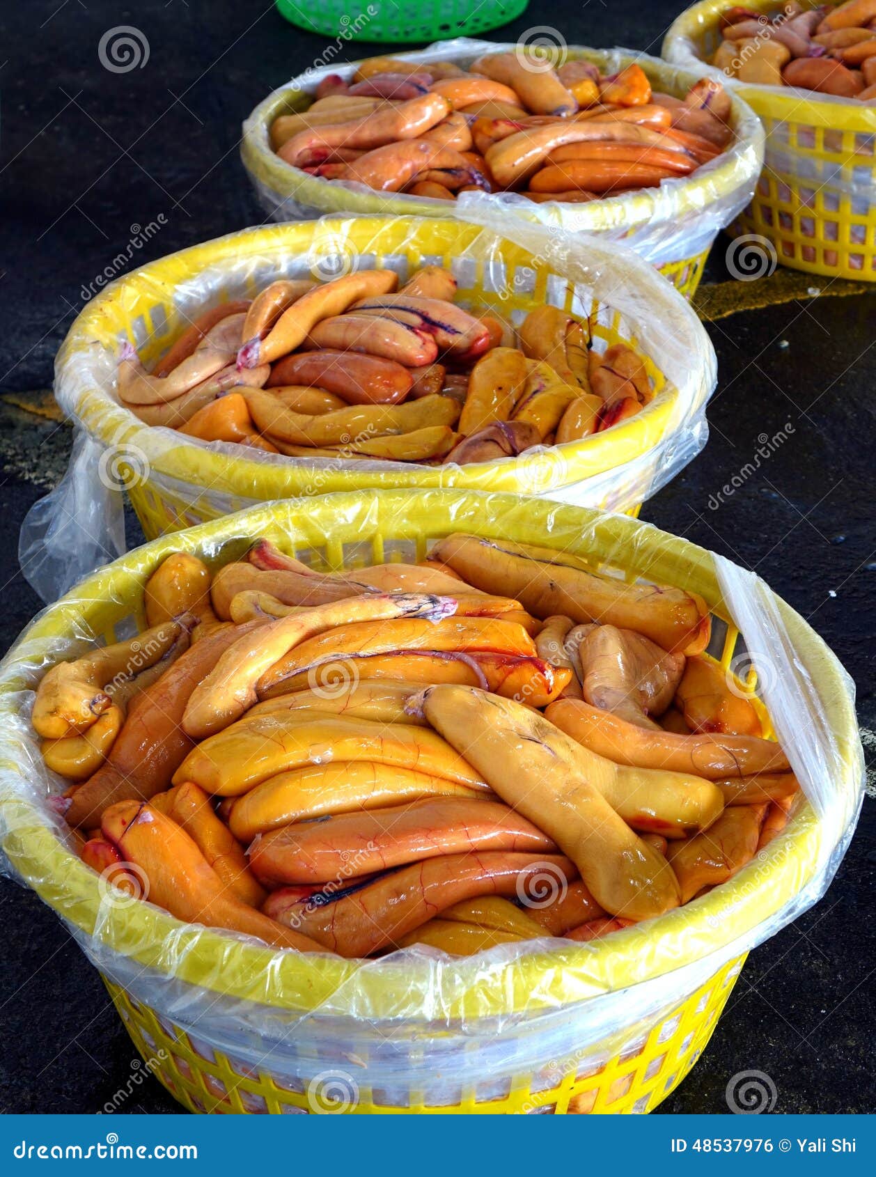 Large Baskets with Mullet Roe Stock Photo - Image of fresh, circular ...