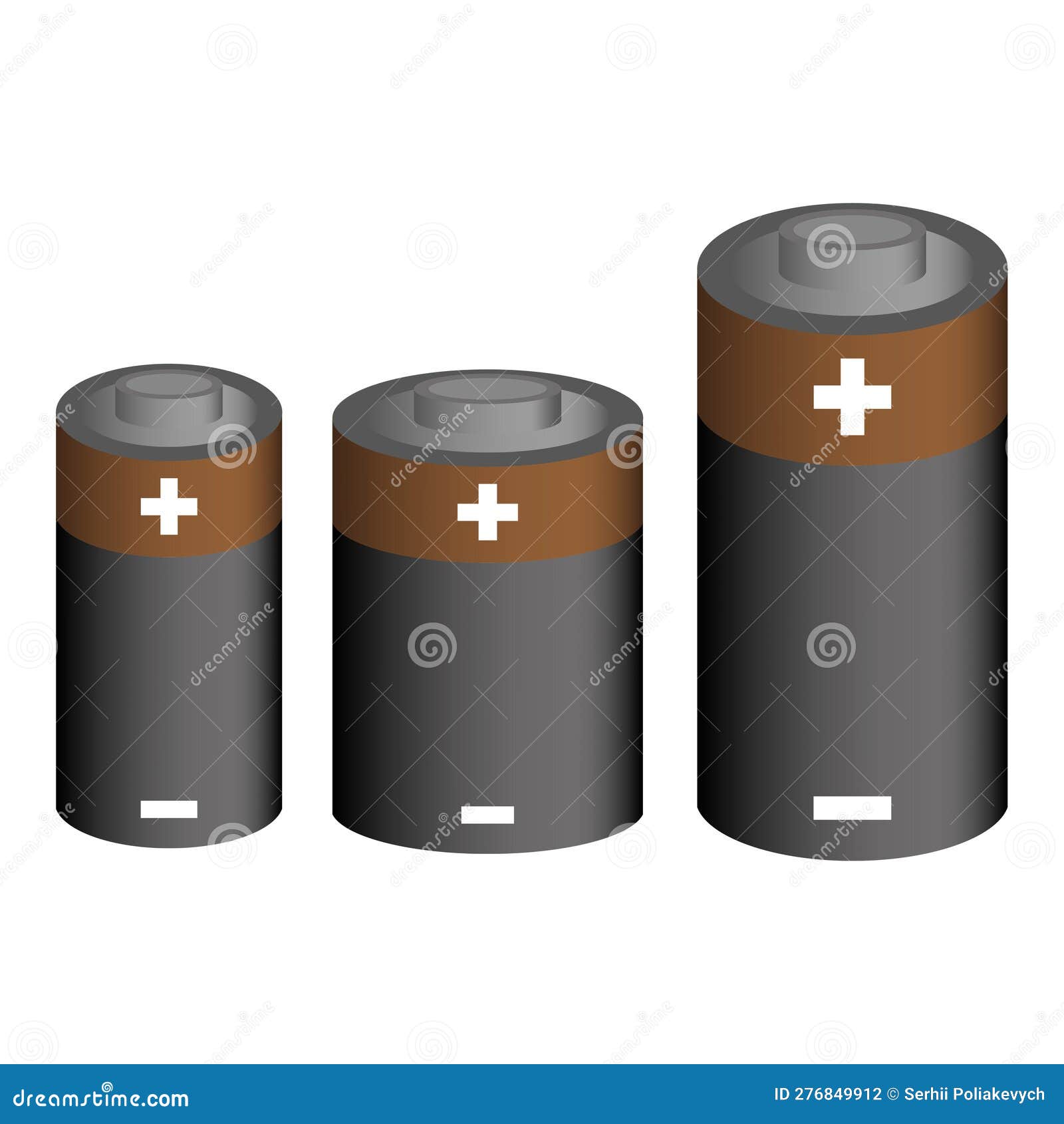 Large Batteries. Isolated Object. Vector Illustration Stock Vector ...