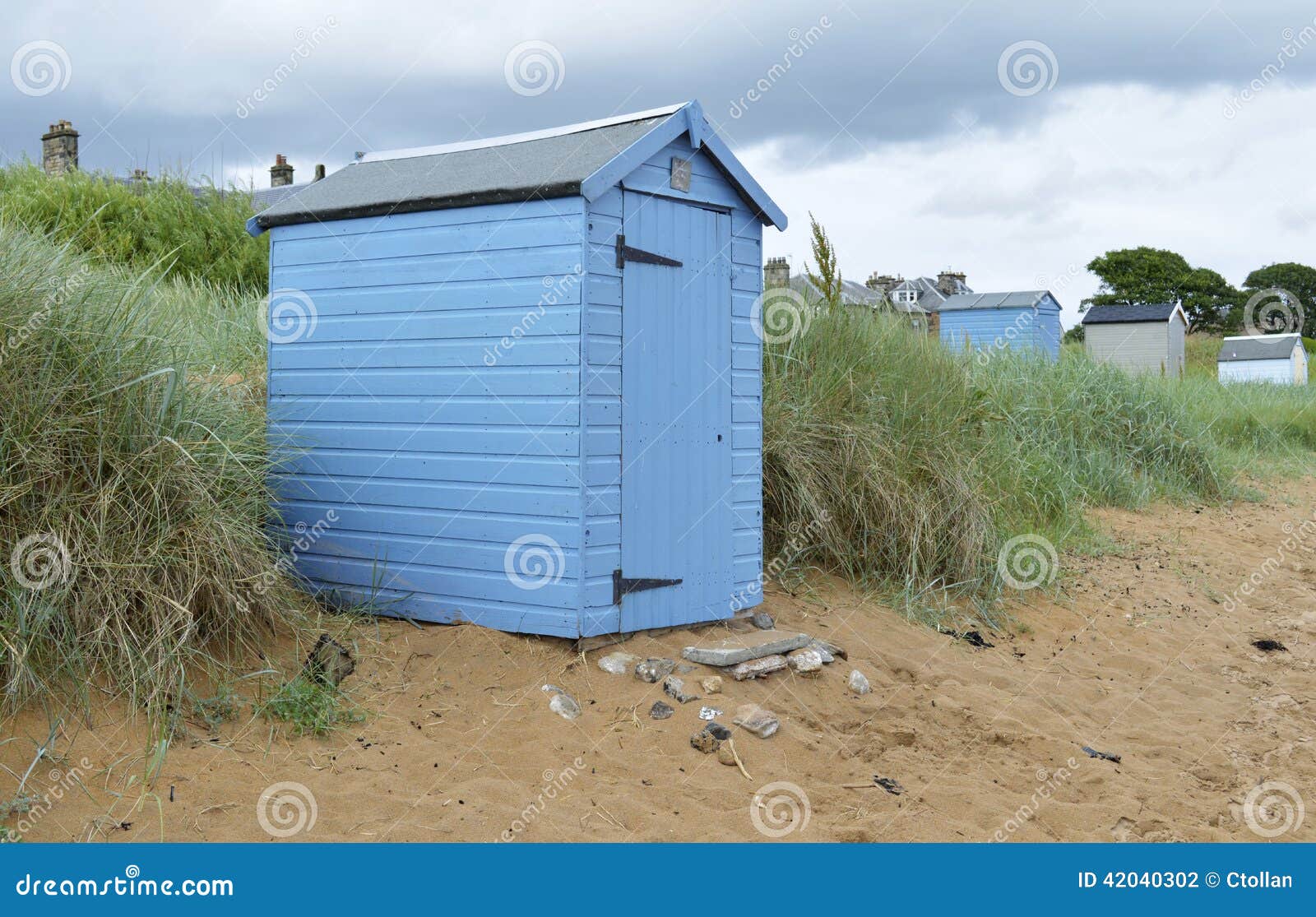 Large Beach Huts stock photo. Image of beach, ocean, landscape - 42040302
