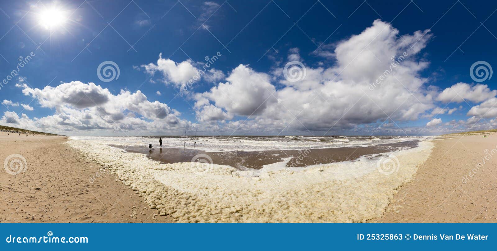 Large beach panorama stock image. Image of light, color - 25325863