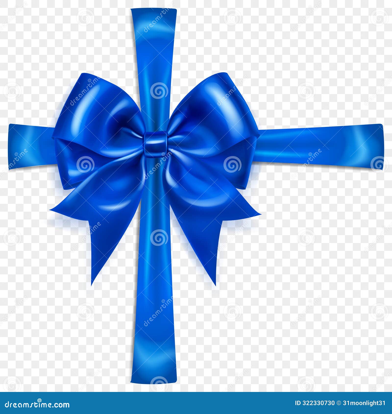 Large Beautiful Bow with Crosswise Ribbons Stock Vector - Illustration ...