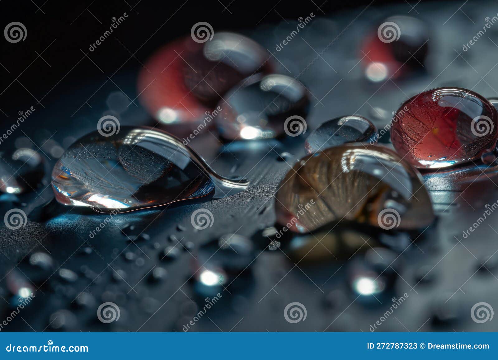 Large Beautiful Drops of Transparent Rain Water Stock Illustration ...