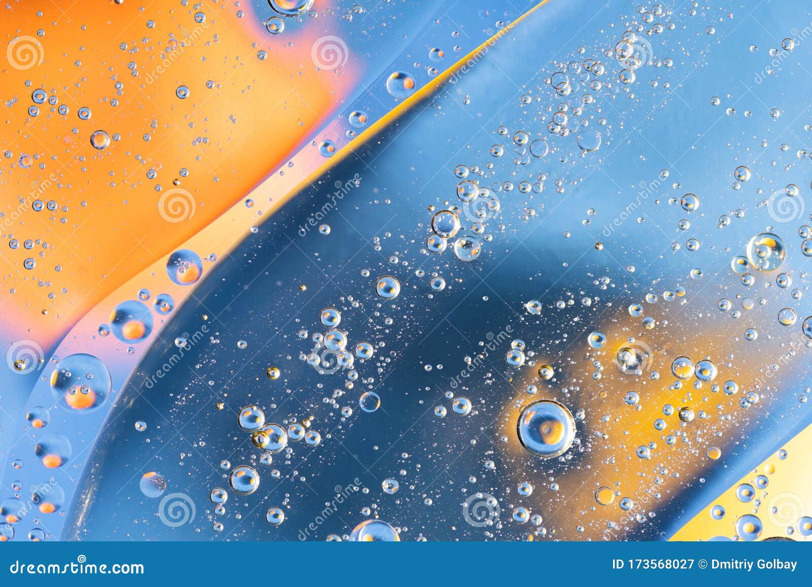 Large Beautiful Oxygen Bubbles Underwater on a Blue Background Macro ...