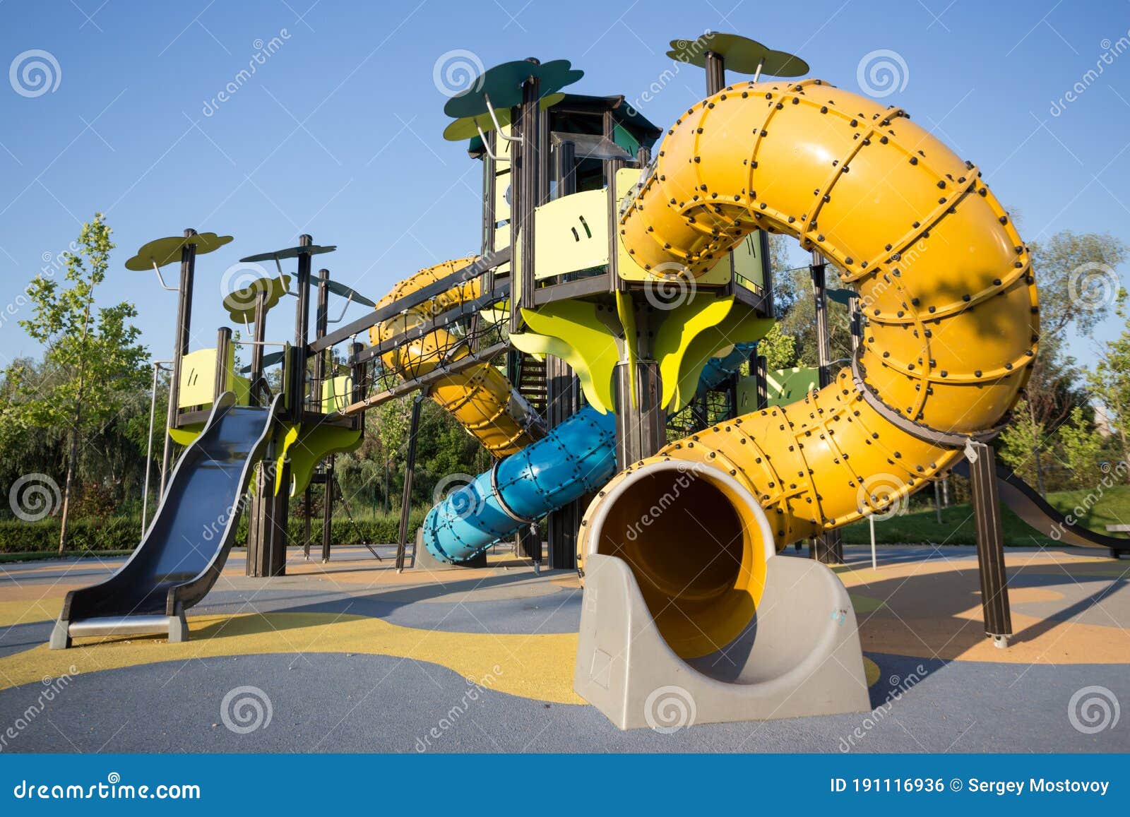 A Large Beautiful Playground In The Park Royalty-Free Stock Image ...