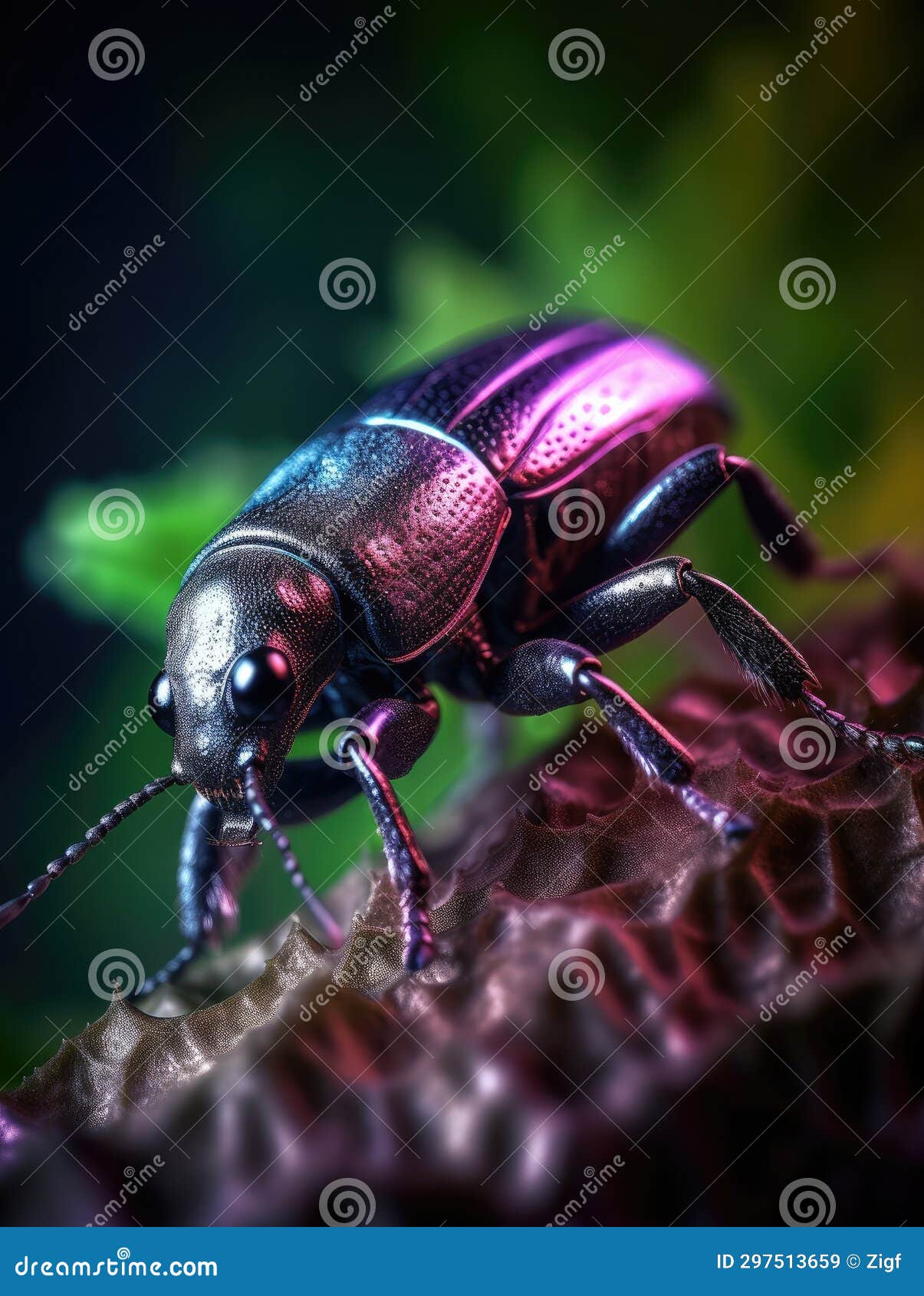 Large Beetle, Also Known As June Bug or Firefly. it is Sitting on Top ...