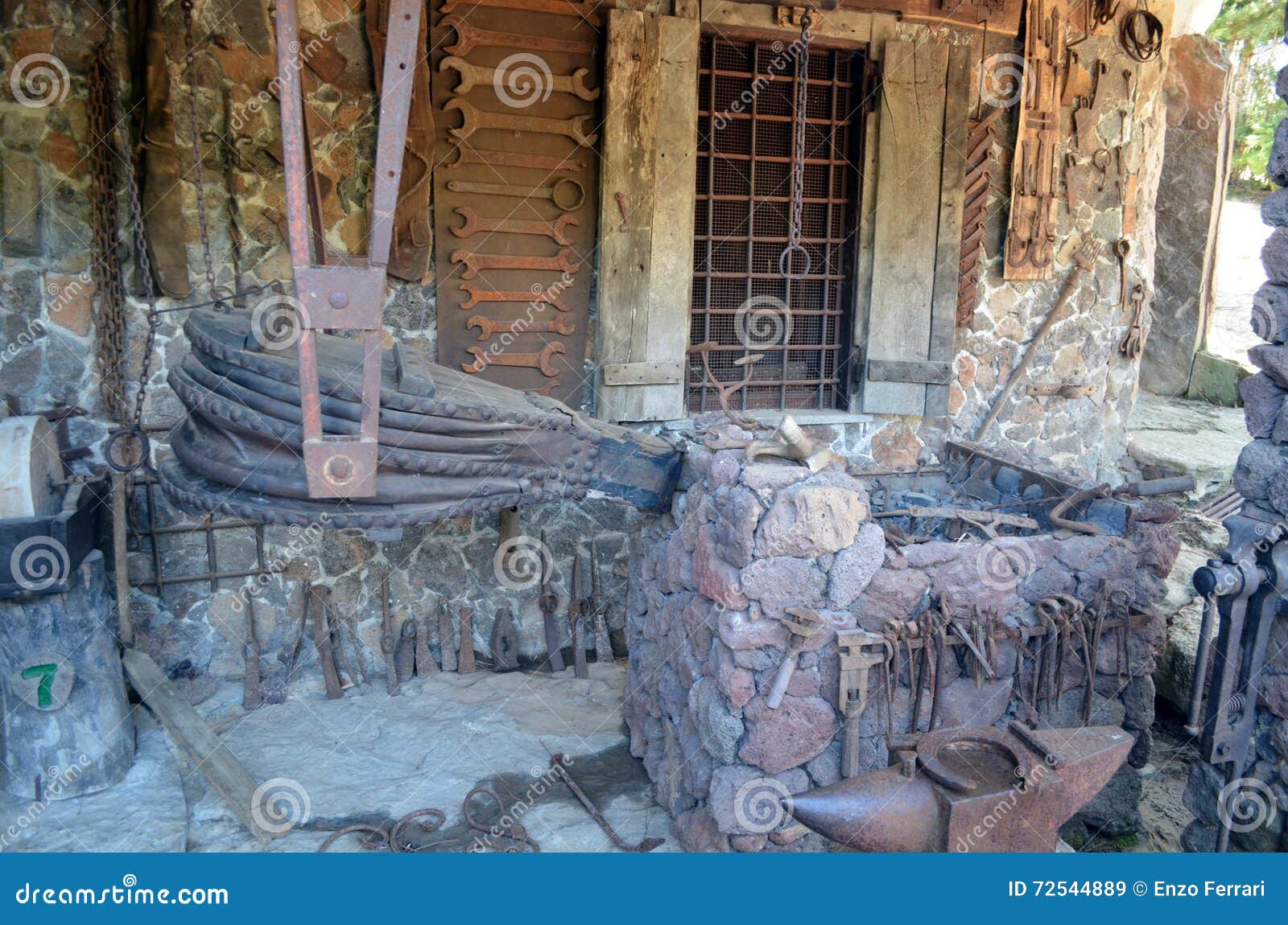 Large Bellows in a Blacksmith Shop Stock Image - Image of blowing, hand ...