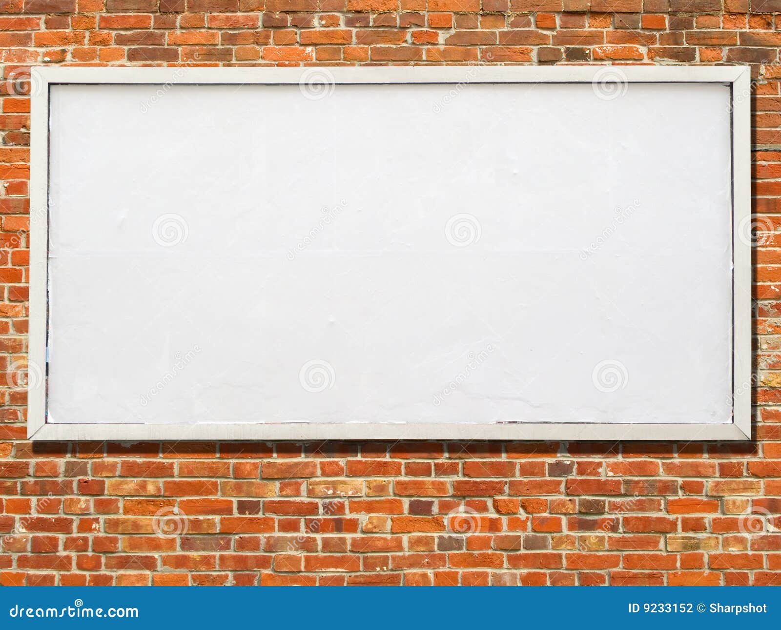Large Billboard with Blank White Paper. Stock Photo - Image of exterior ...