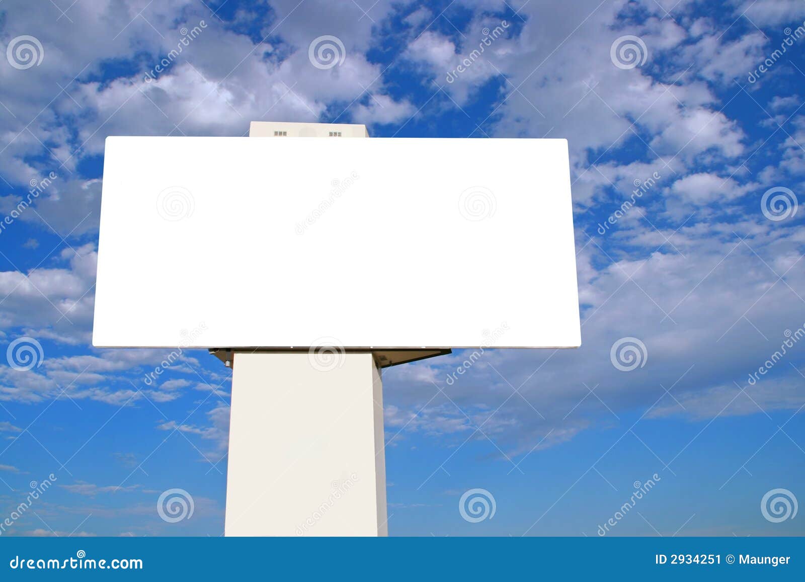 Large Billboard with Blue Sky Stock Image - Image of notice, commercial ...