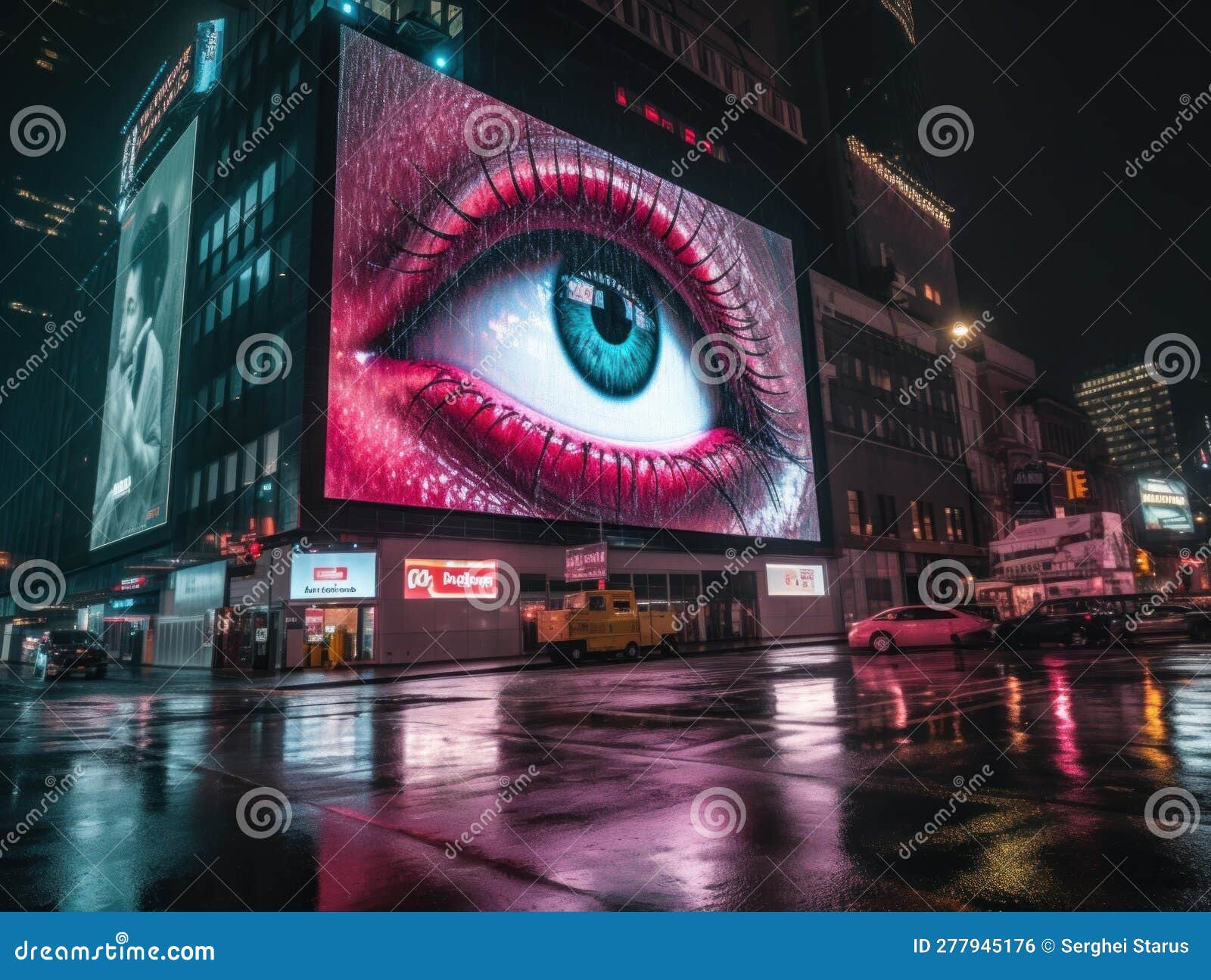 A Large Billboard with an Image of an Eye on it. Generative AI Image ...