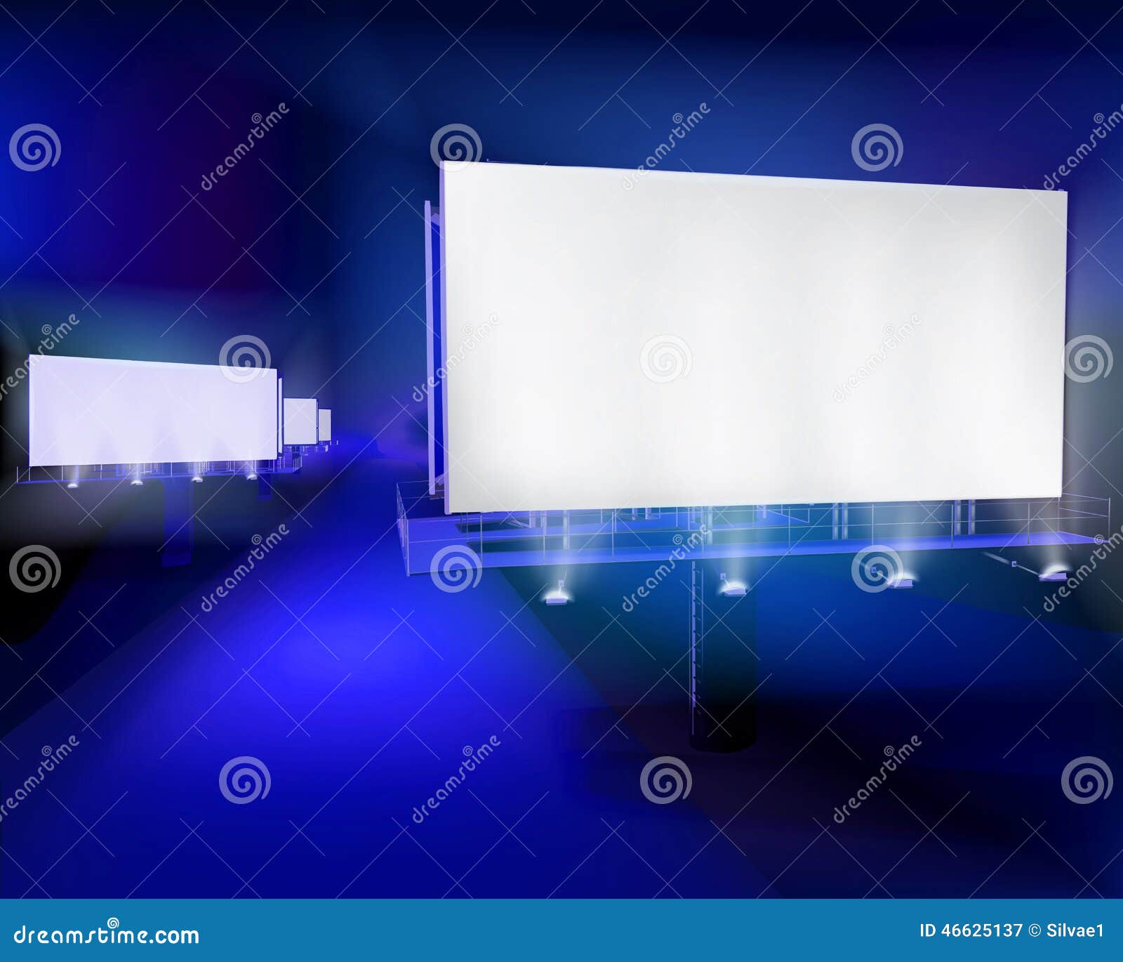 Large Billboards. Vector Illustration. Stock Illustration ...