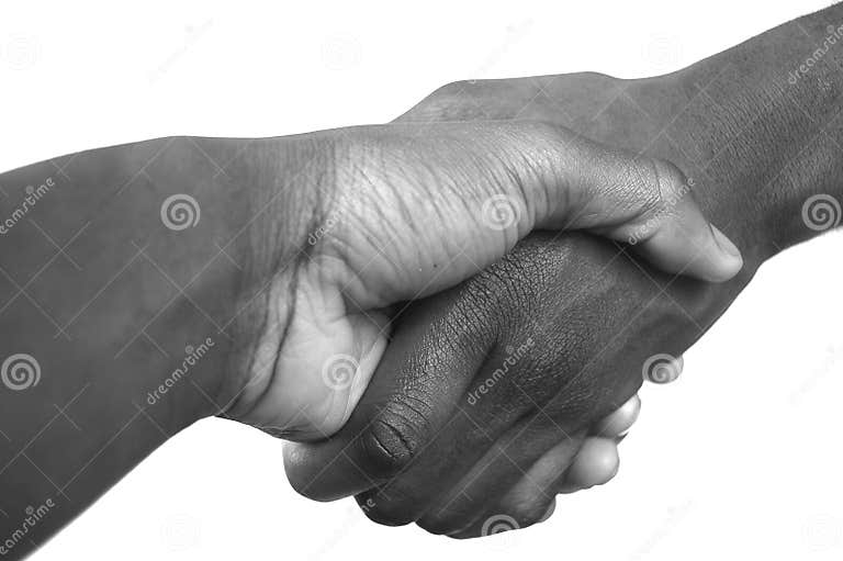 Large Black Handshake Grayscale Stock Photo - Image of firm, hand: 485422