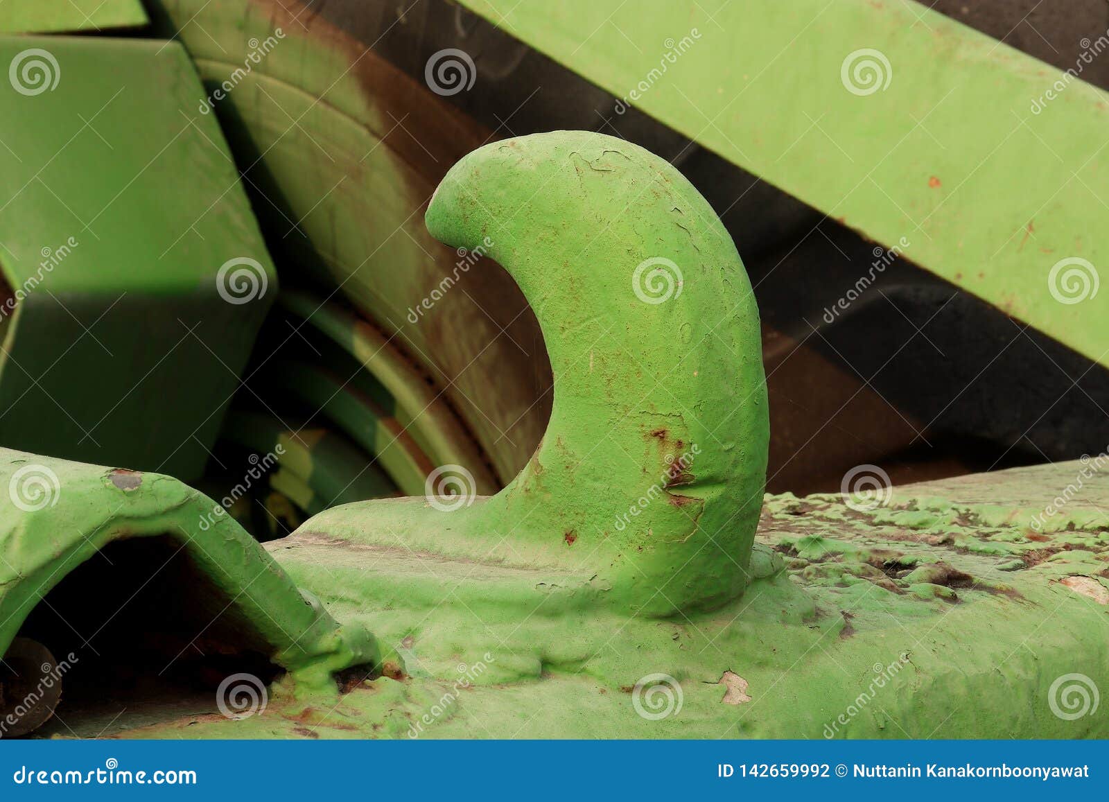 Large Black Metal Hook on a Train To Pull, Something Heavy Stock Photo ...
