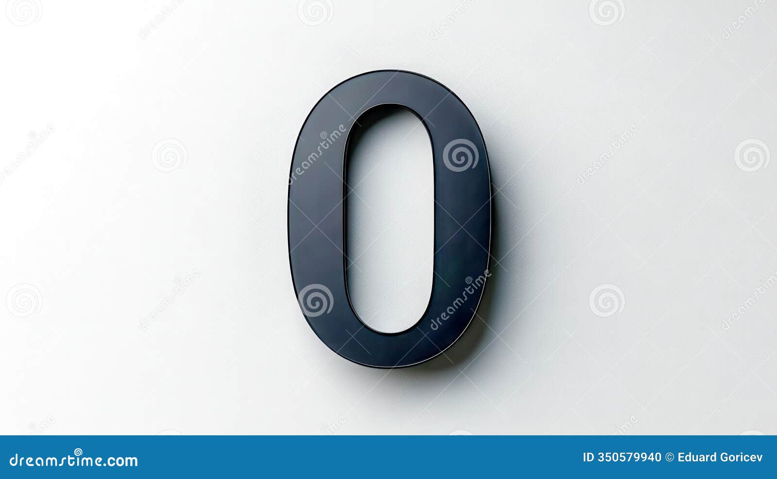 Large Black Number Zero on Clean White Background Stock Photo - Image ...