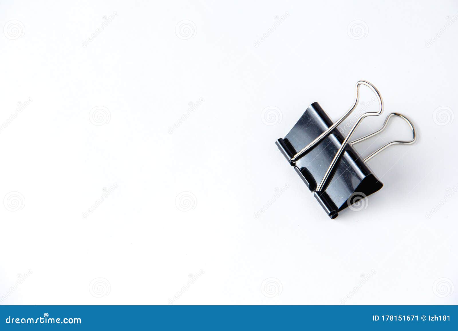 Large Black Paper Clip for Papers Stock Image - Image of education ...
