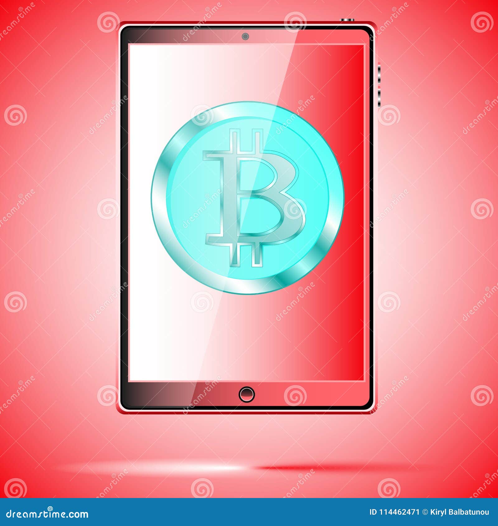 A Large Black Realistic Mobile Smart Touch-sensitive Slim Tablet ...