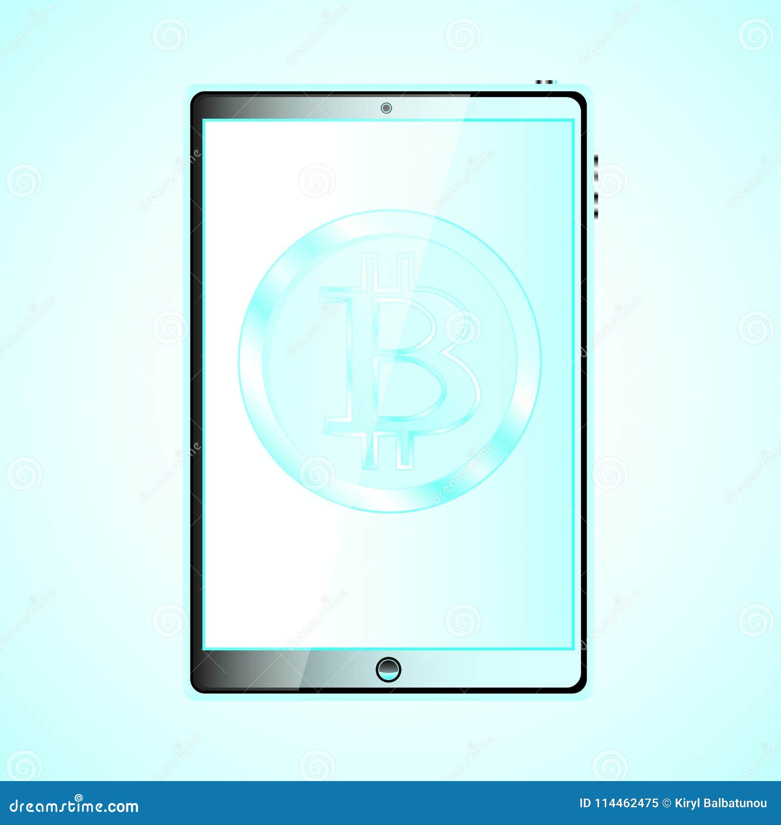 A Large Black Realistic Mobile Smart Touch Sensitive Slim Tablet ...