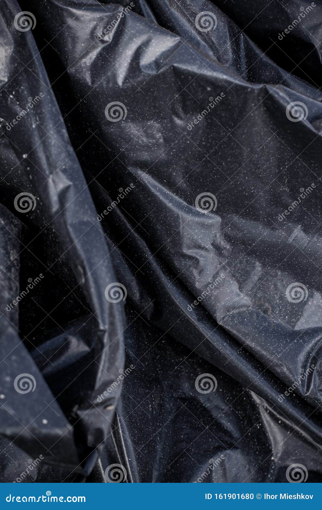 Large Black and Rumpled Plastic Garbage Bag Stock Photo - Image of ...