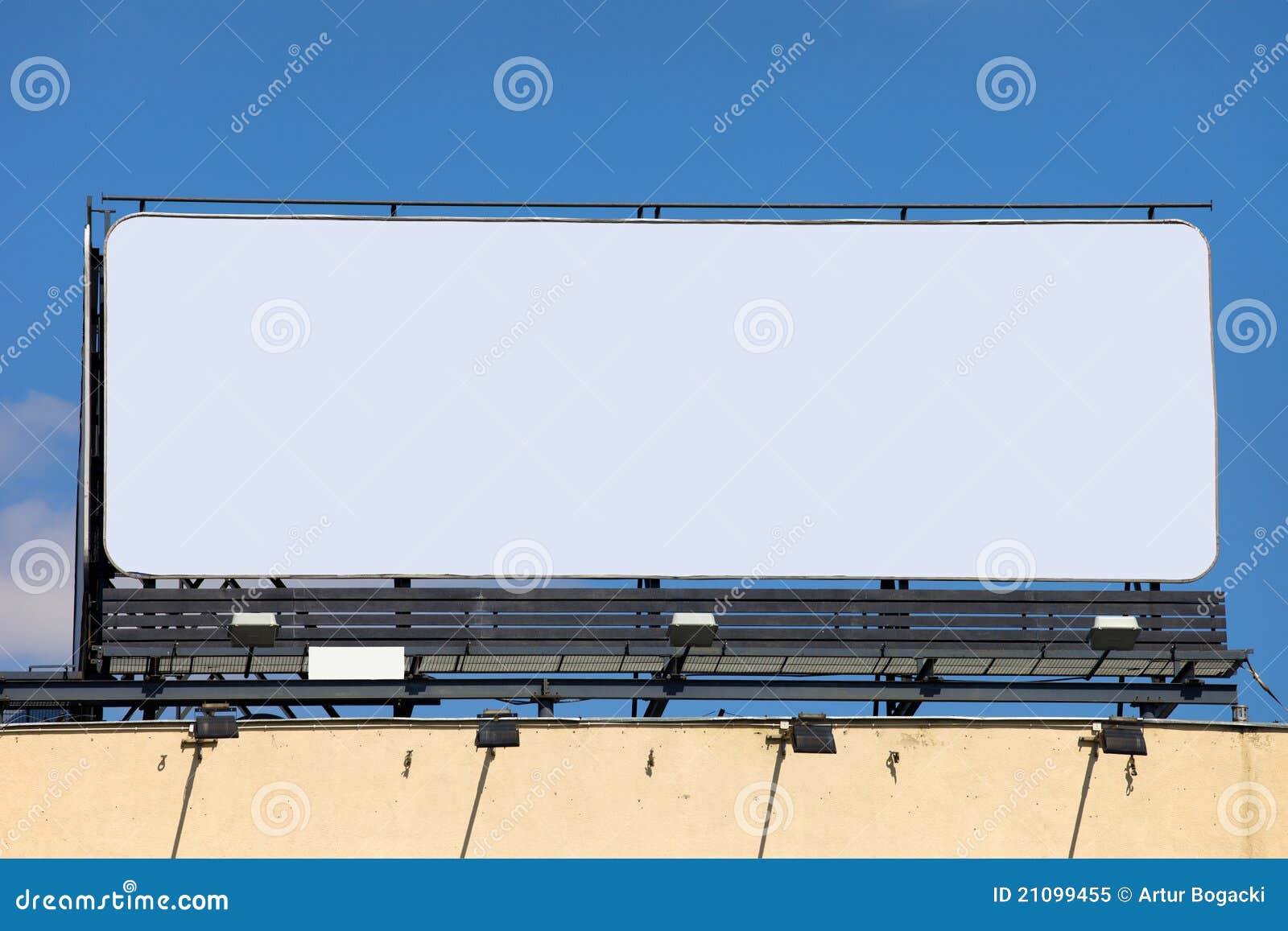 Large Blank Billboard stock image. Image of announcement - 21099455