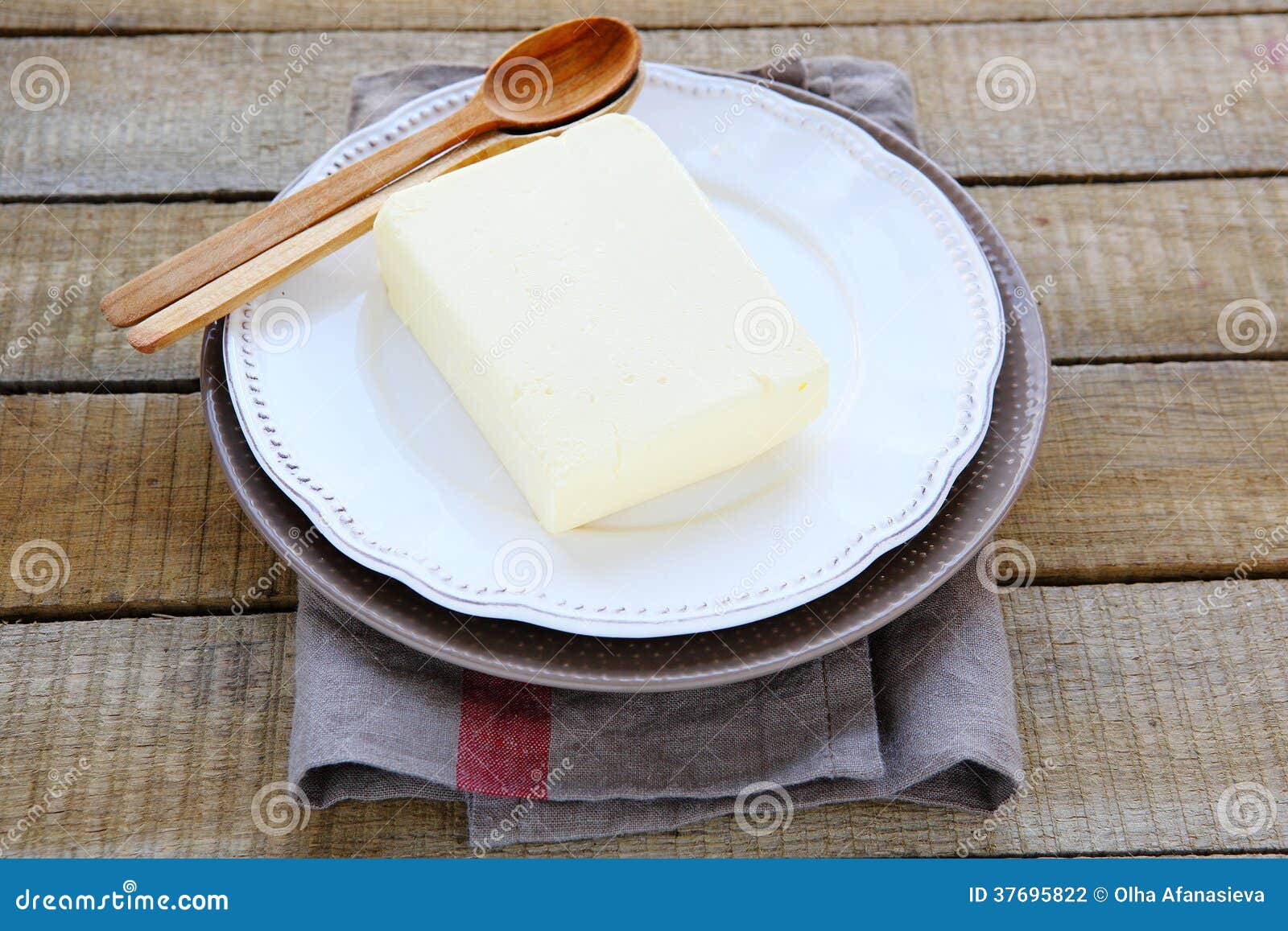 Large block of butter stock photo. Image of macro, wooden - 37695822