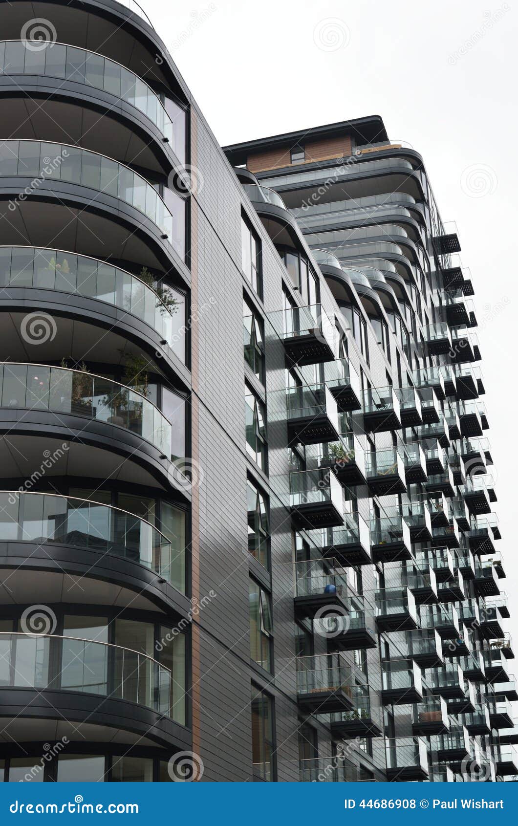 Large Block of Residential Flats Stock Photo - Image of estate ...