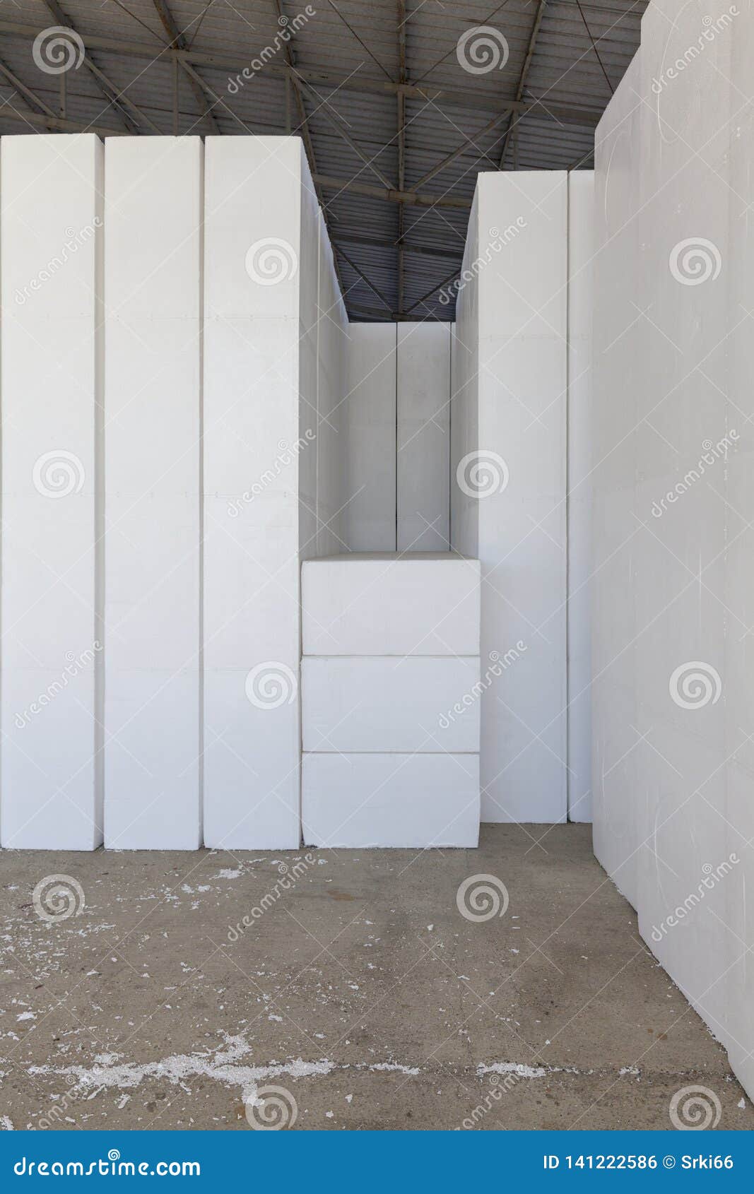 Large Blocks of Styrofoam in a Warehouse Stock Photo - Image of ...
