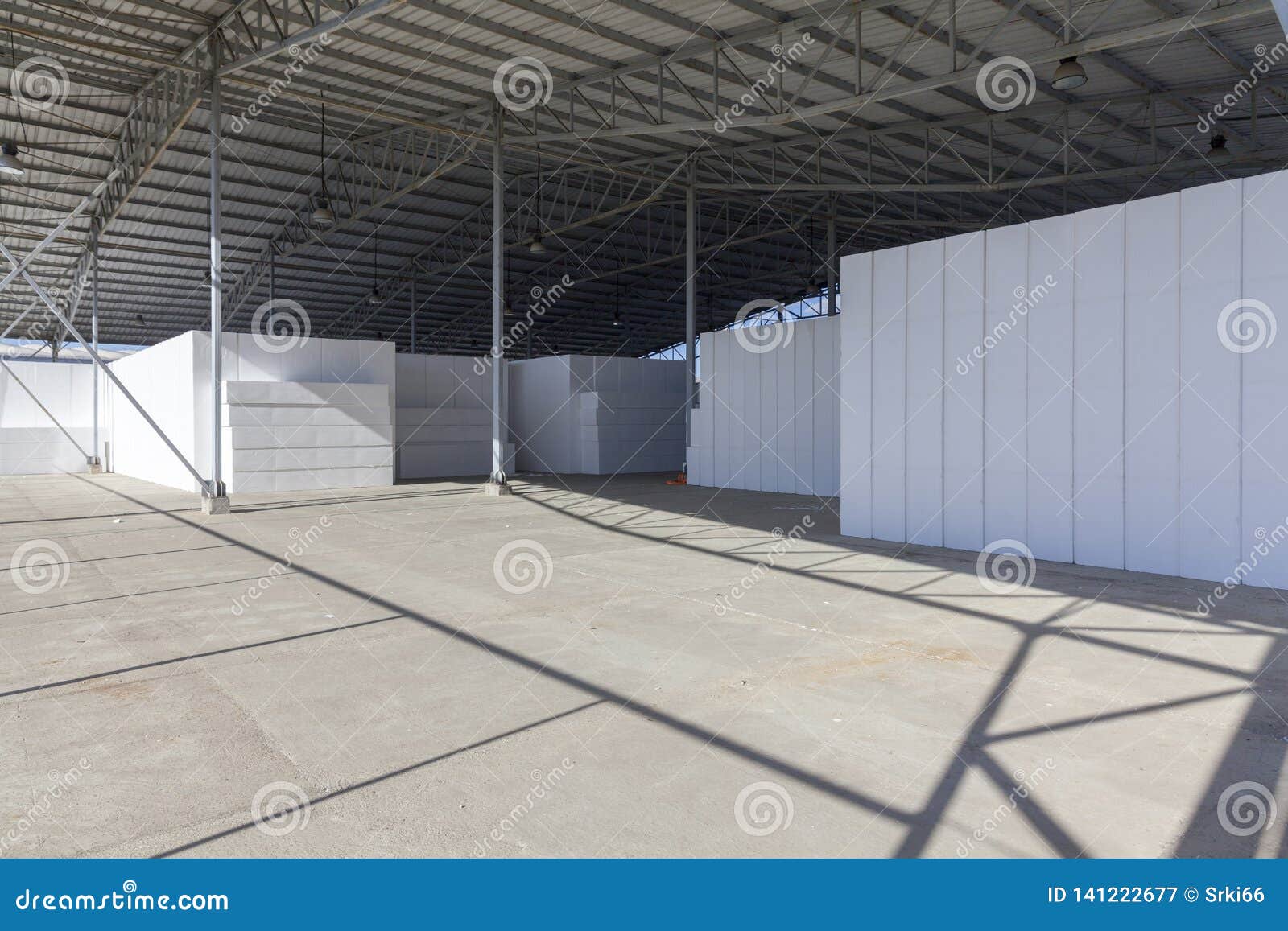 Large Blocks of Styrofoam in a Warehouse Stock Image - Image of ...