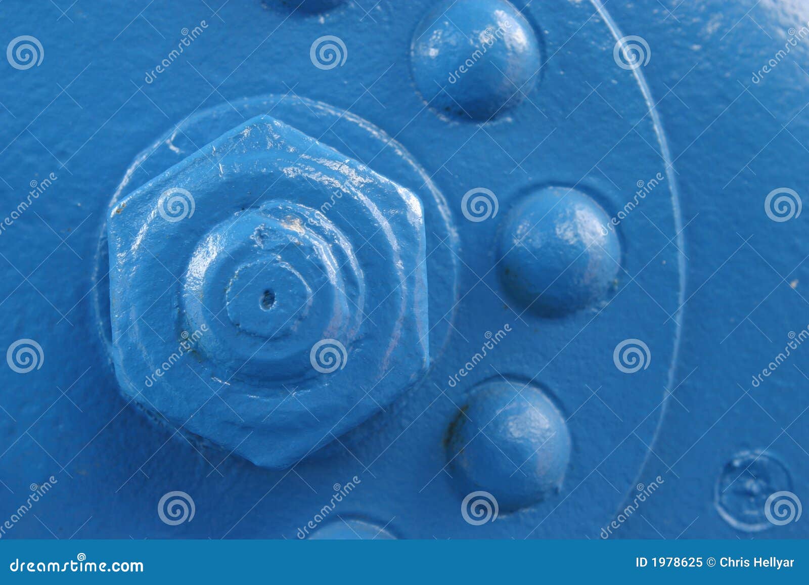 Large Blue Bolt stock image. Image of machine, fasten - 1978625