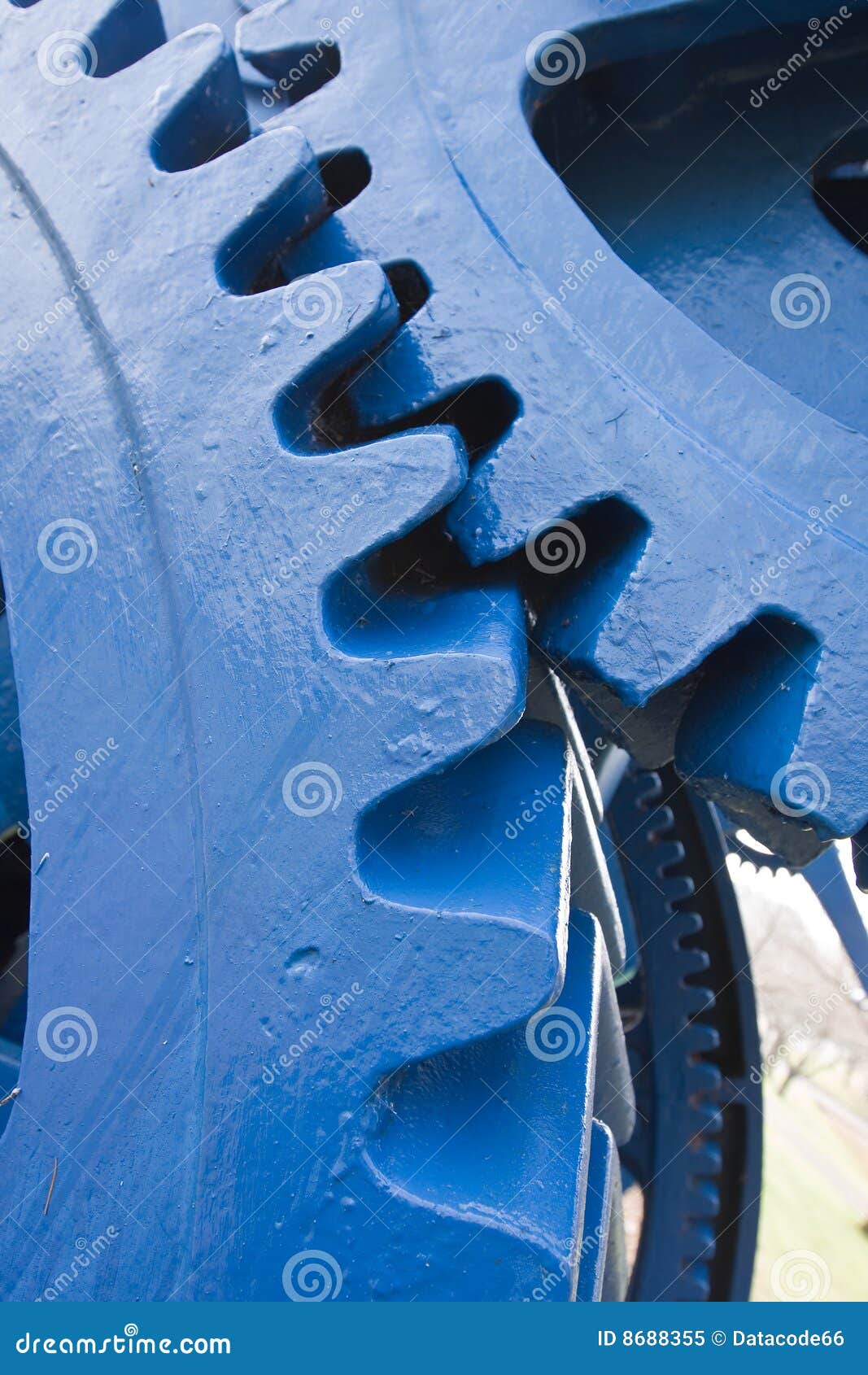 Large blue cogs stock image. Image of power, industry - 8688355