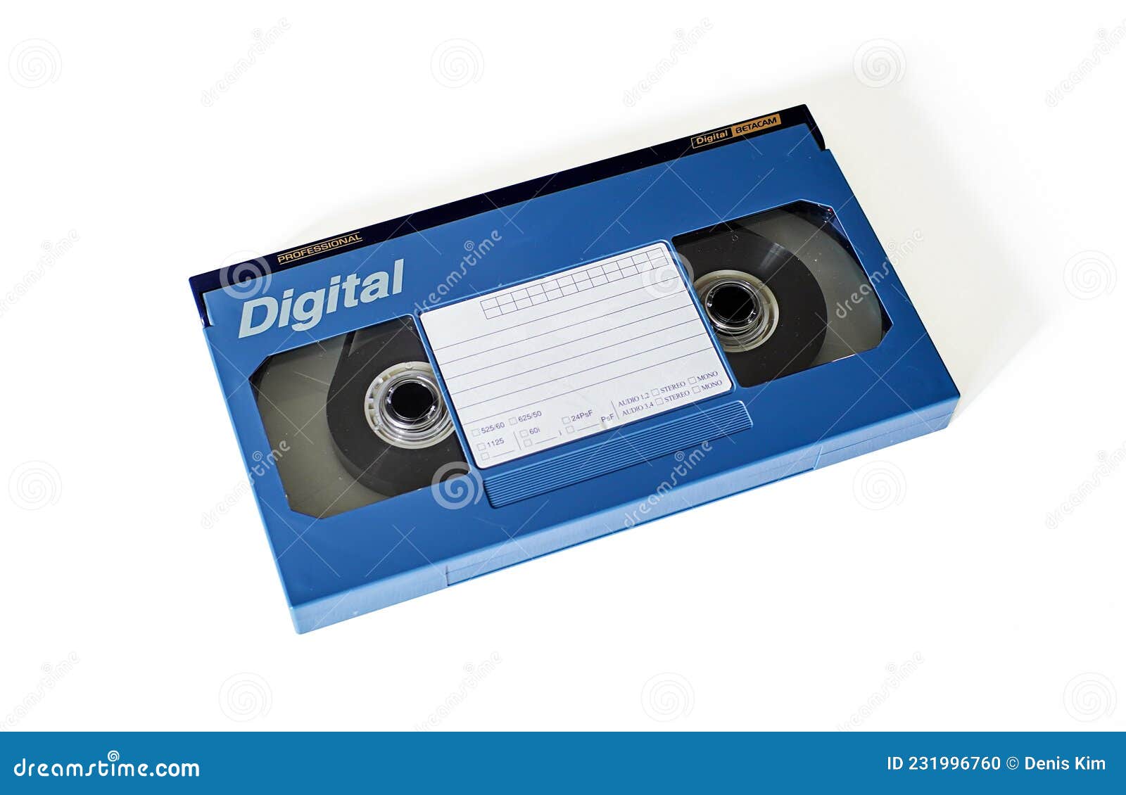 Large Blue Digital Betacam L Format Video Cassette Stock Photo - Image ...