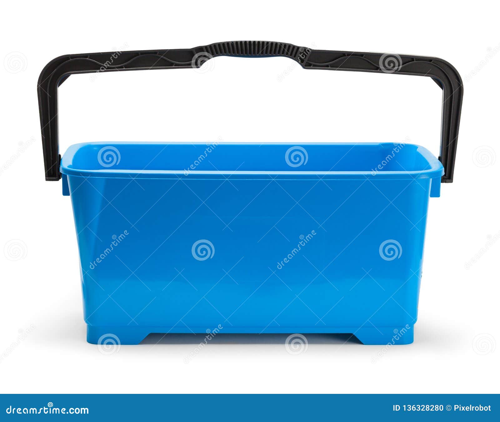 Large Blue Rectangle Bucket Stock Photo - Image of space, window: 136328280