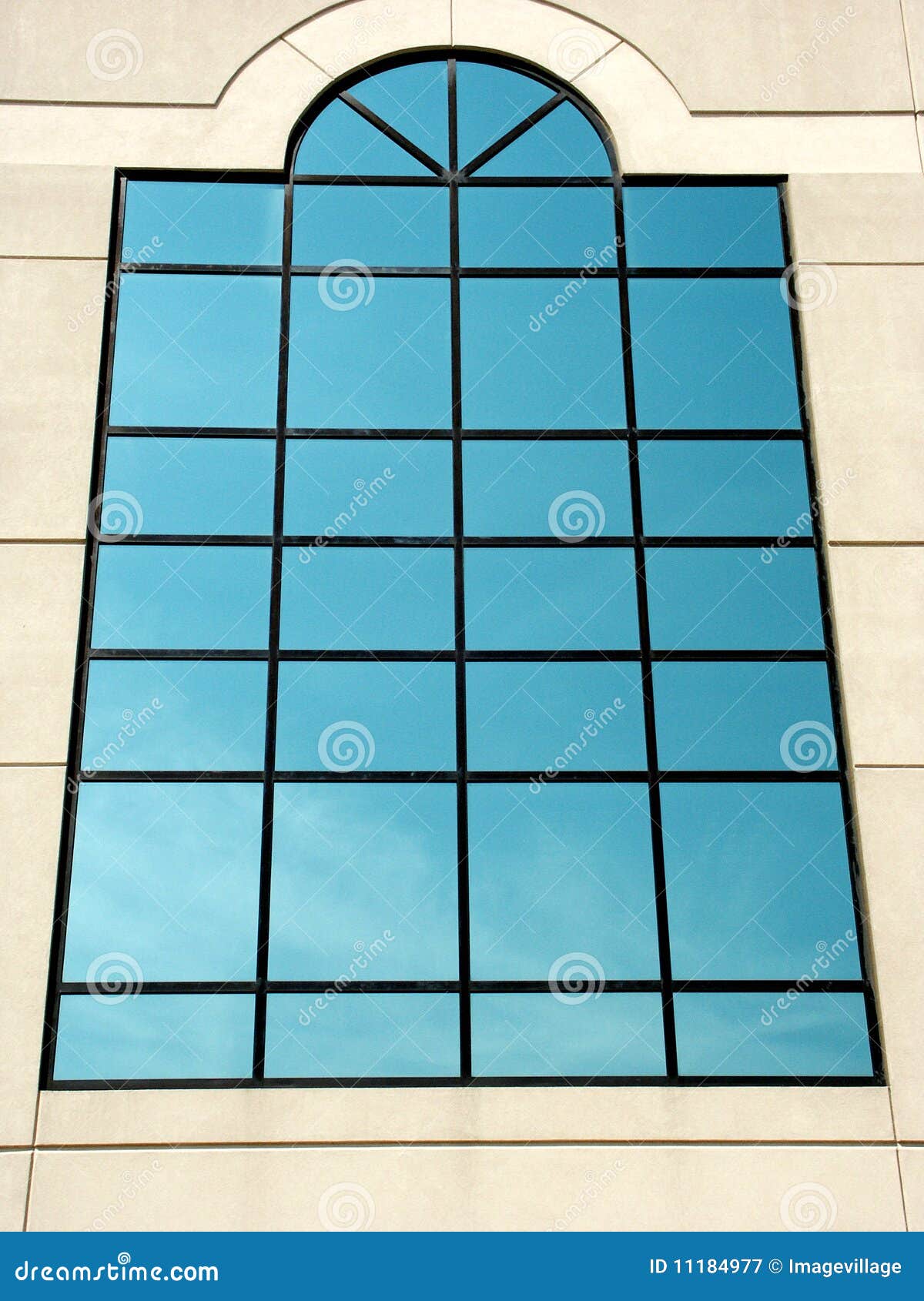 Large blue window stock image. Image of high, exterior - 11184977