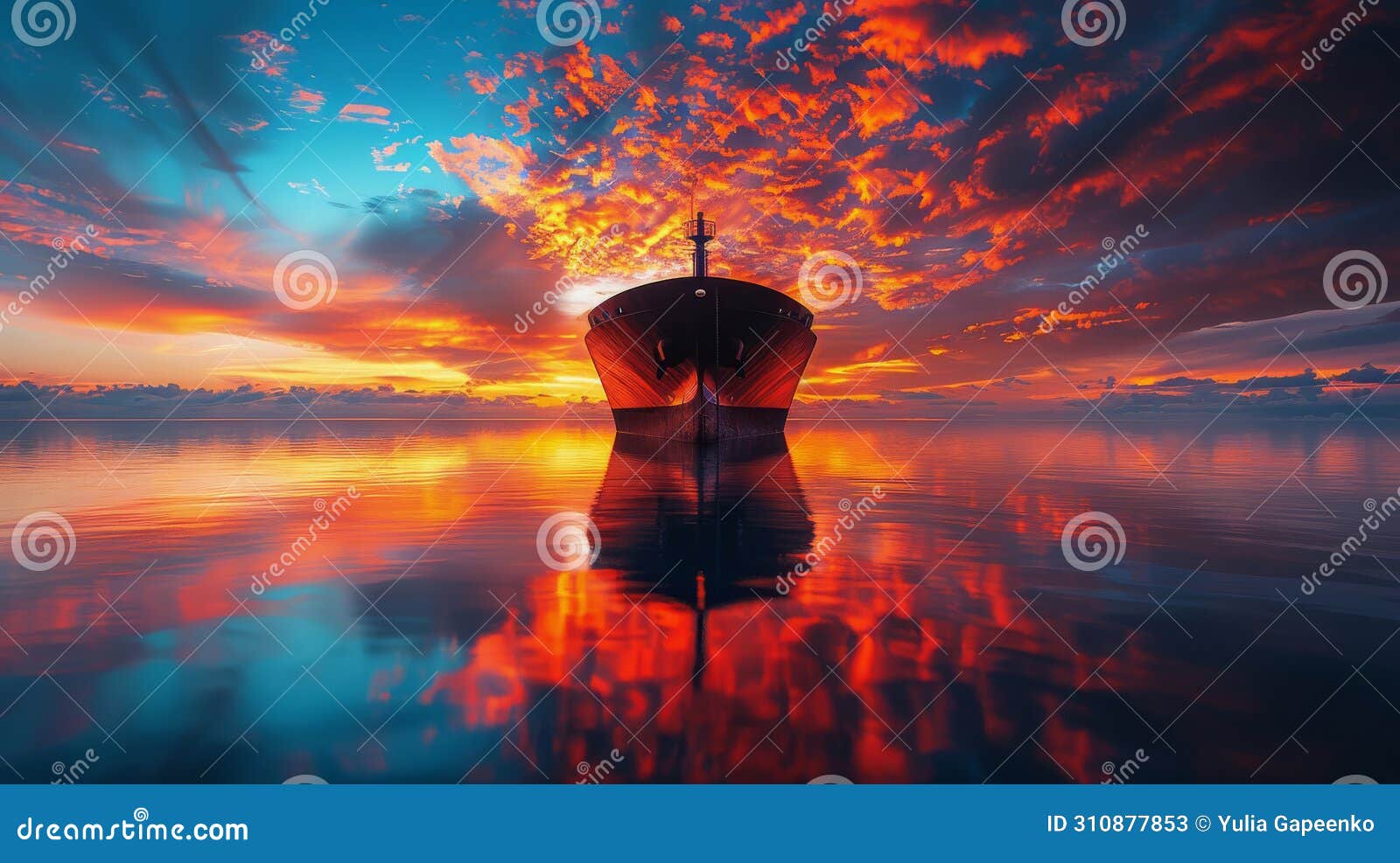 Large Boat Floating on Water Stock Image - Image of blue, boat: 310877853
