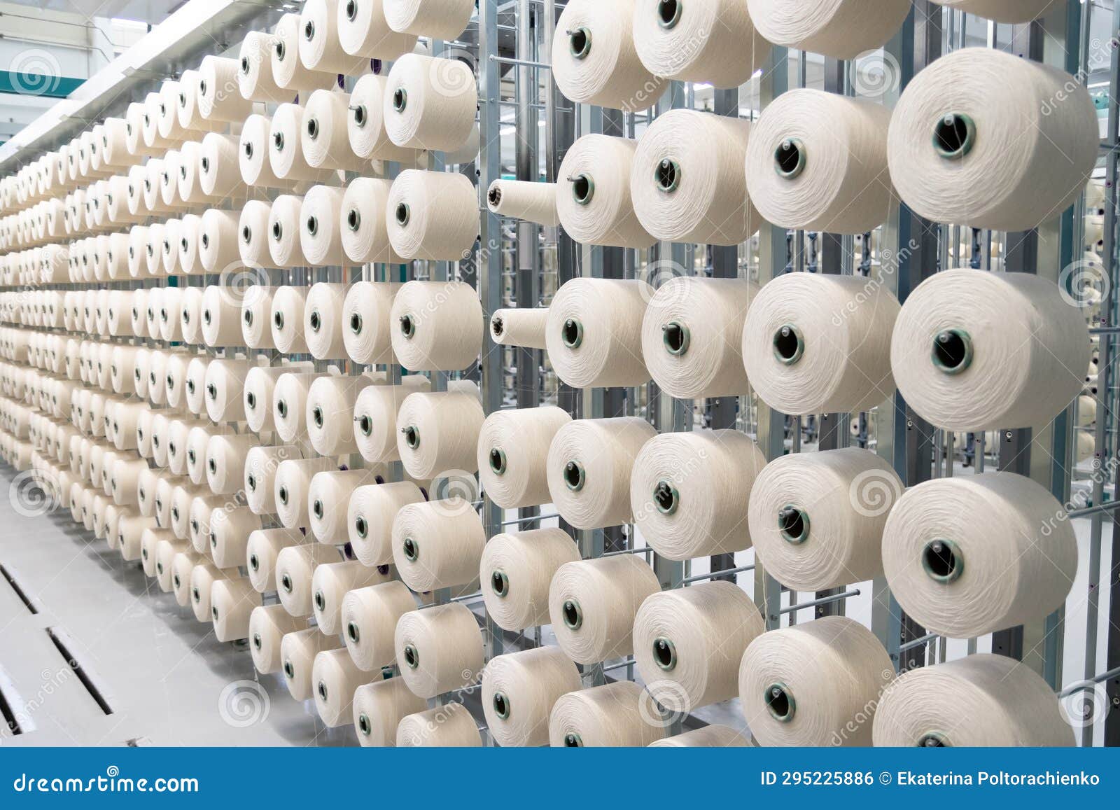 Large Bobbins of Flax Threads for Fabrics .Flax Processing Plant ...
