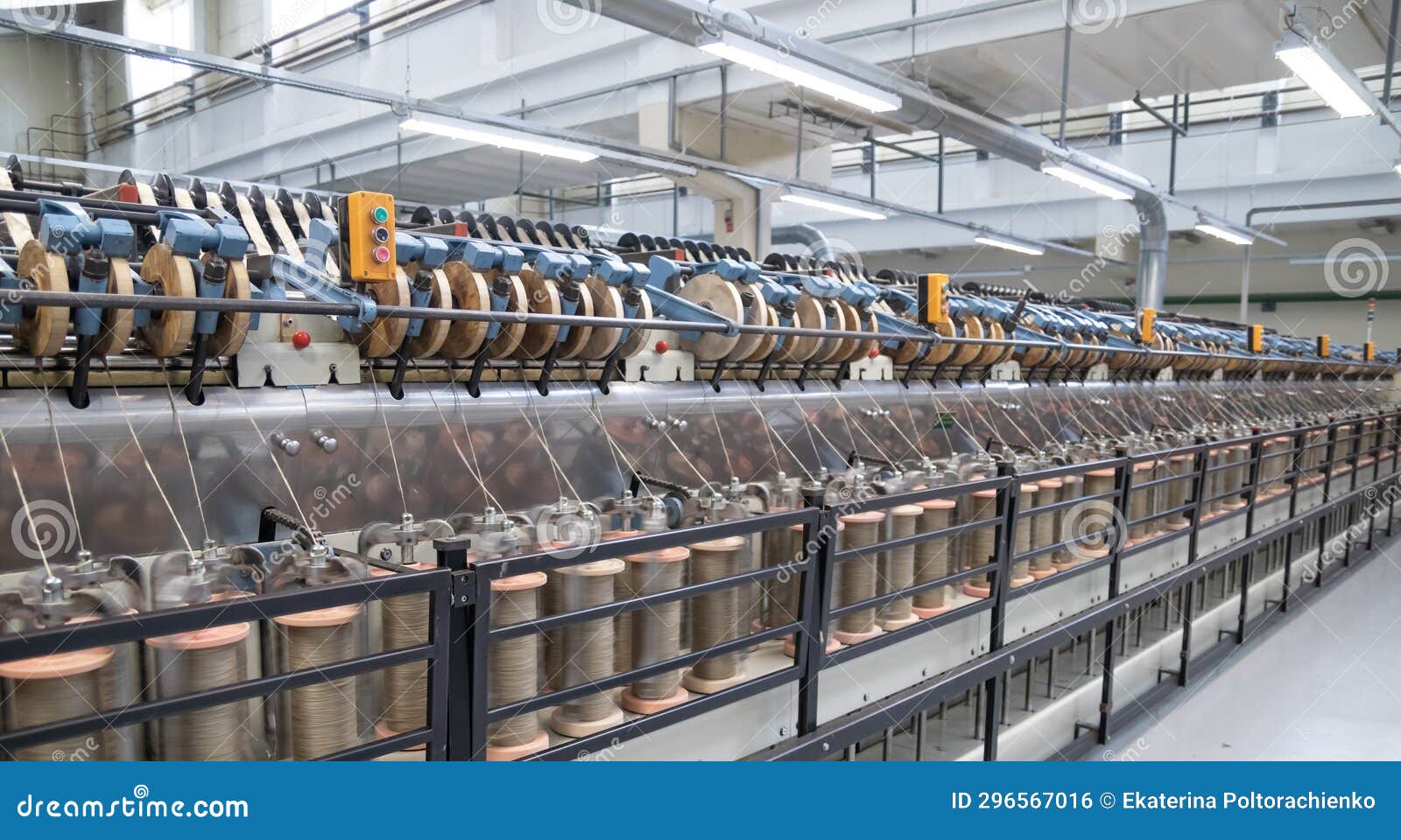 Large Bobbins of Flax Threads for Fabrics .Flax Processing Plant ...