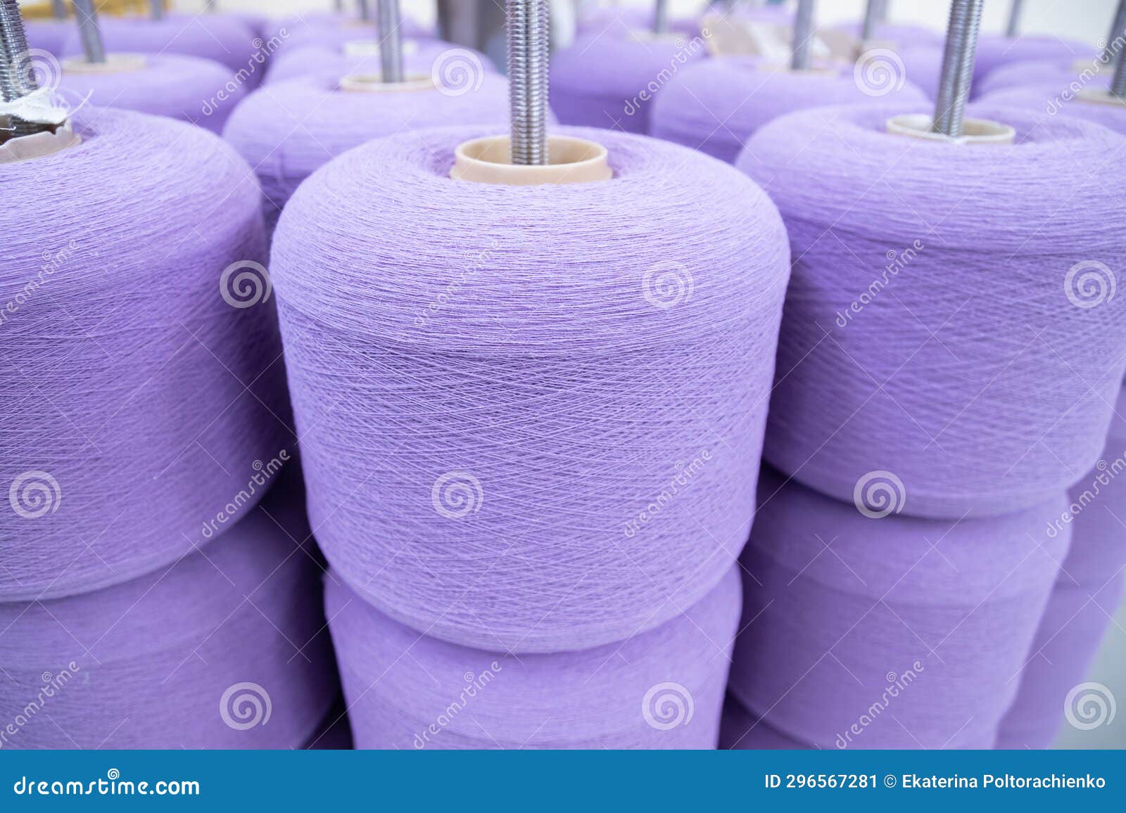 Large Bobbins of Linen Threads for Lilac - Colored Fabrics .Flax ...