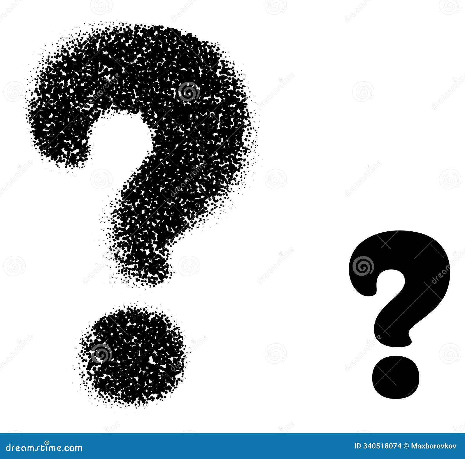 Large and Bold Question Mark Icons Stock Illustration - Illustration of ...