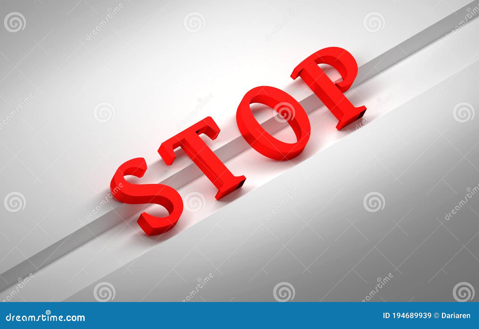 Large Bold Red Word STOP on White Background Stock Illustration ...