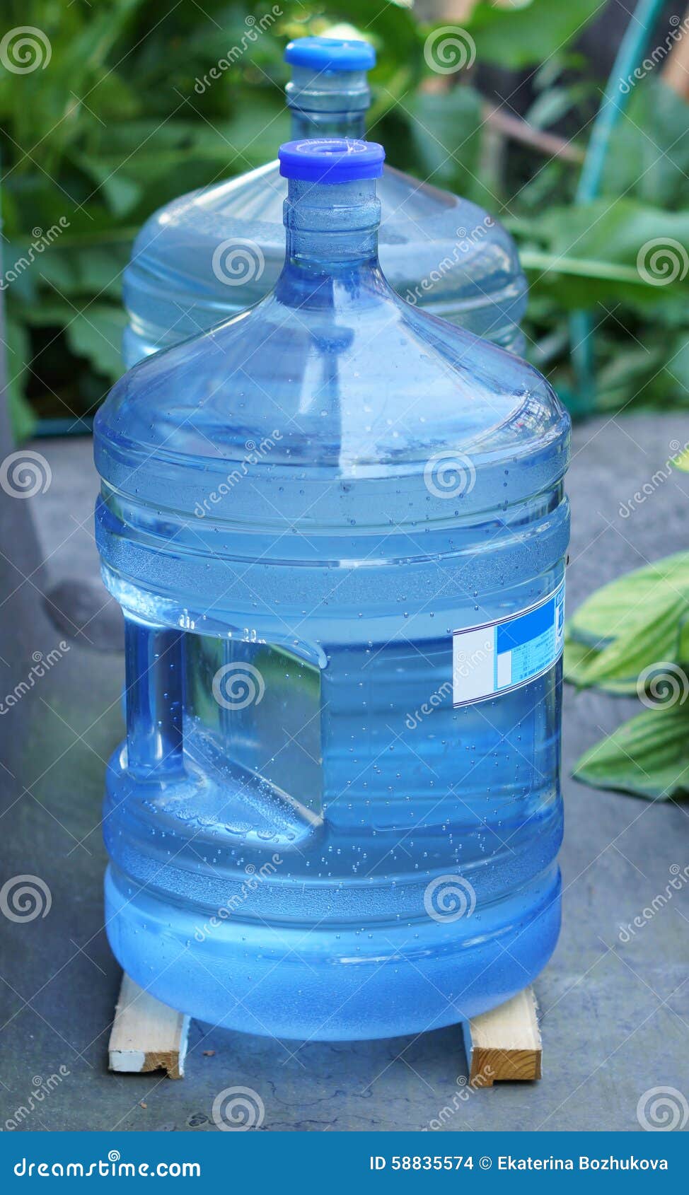 Large bottles of water. stock photo. Image of close, gallon - 58835574