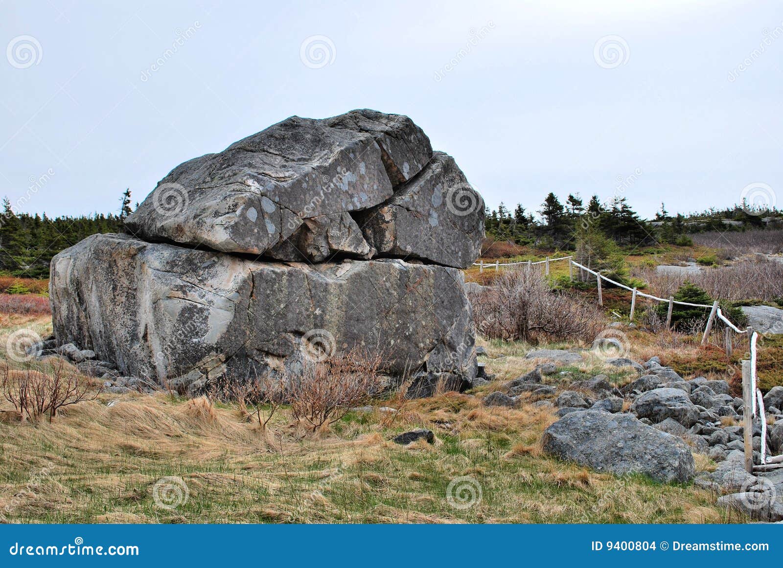 Large boulder in field stock photo. Image of outdoors - 9400804