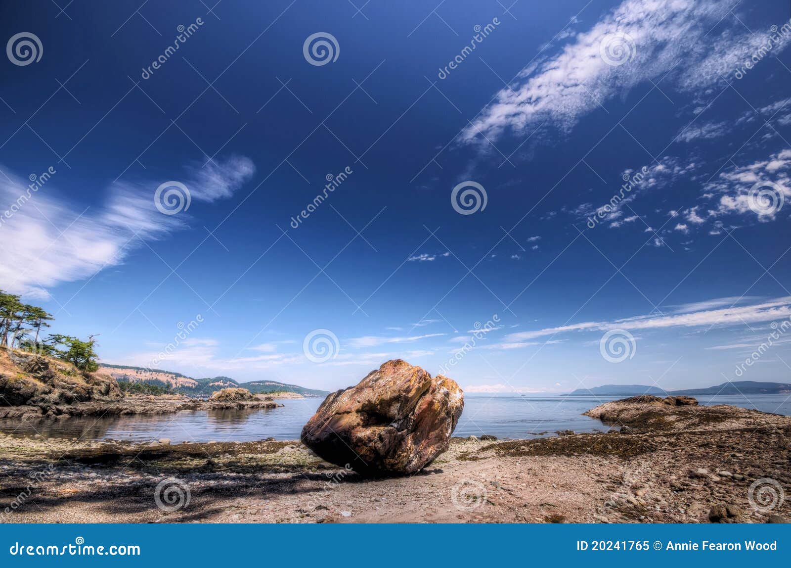 Large Boulder on Pacific Coast Stock Image - Image of shore, rock: 20241765