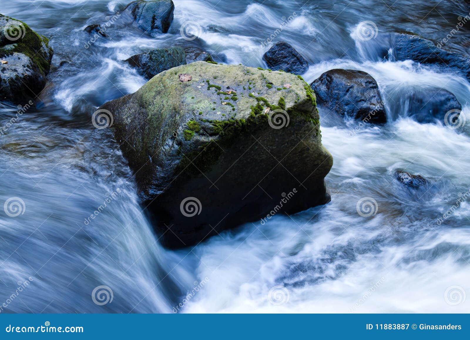 Large Boulder in River stock image. Image of close, scenic - 11883887
