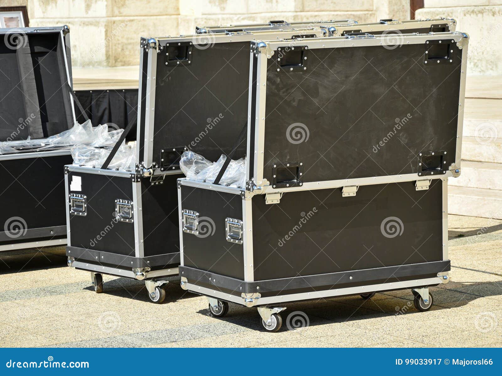 Large Boxes for Transporting Electronic Equipments Stock Image - Image ...