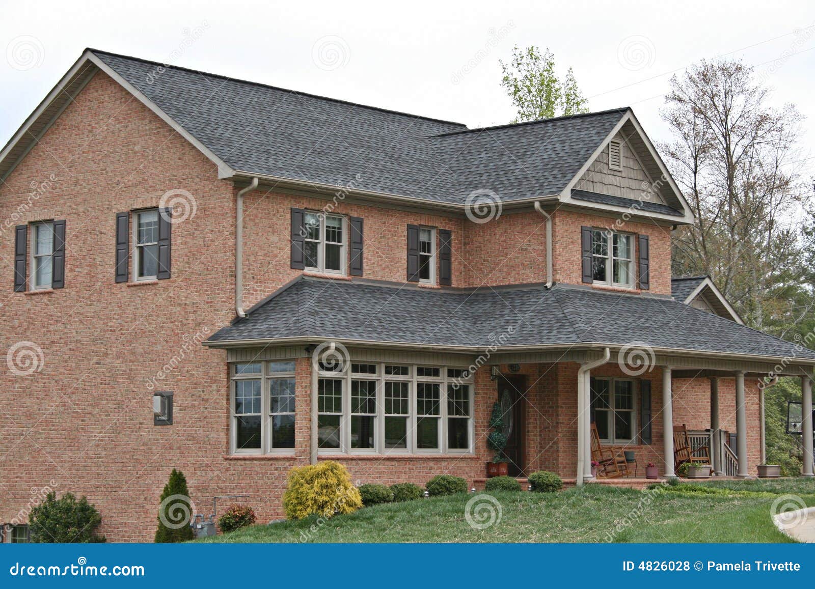 Large Brick Home Picture. Image: 4826028