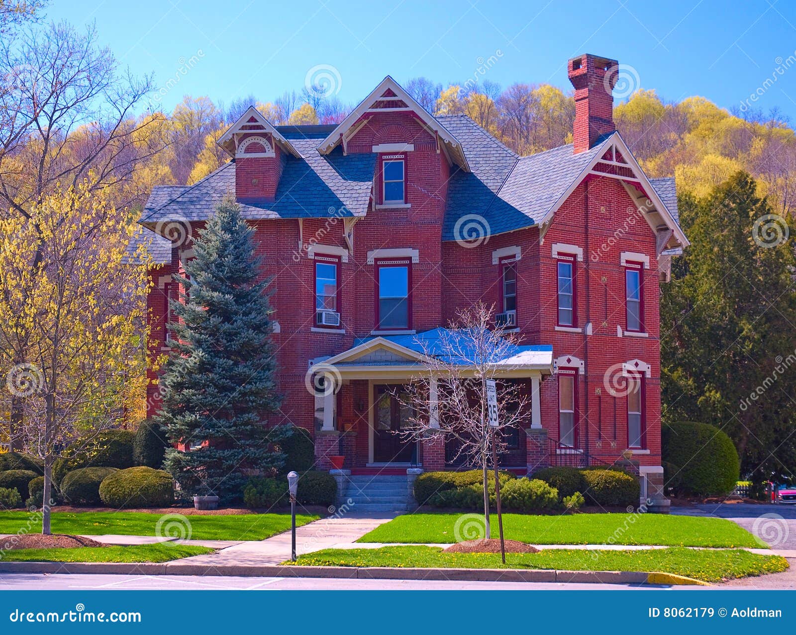 A large brick house stock image. Image of culture, door - 8062179