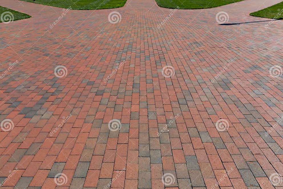 Large Brick Pathway Splitting Off into 3 Different Paths, Choices of ...