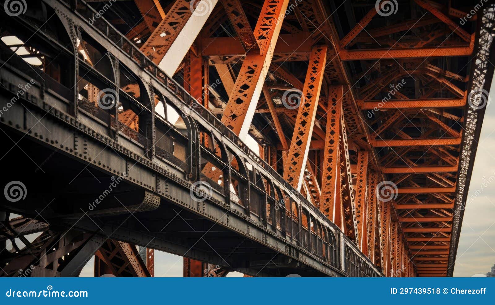 Large Bridge Over the River Stock Photo - Image of white ...