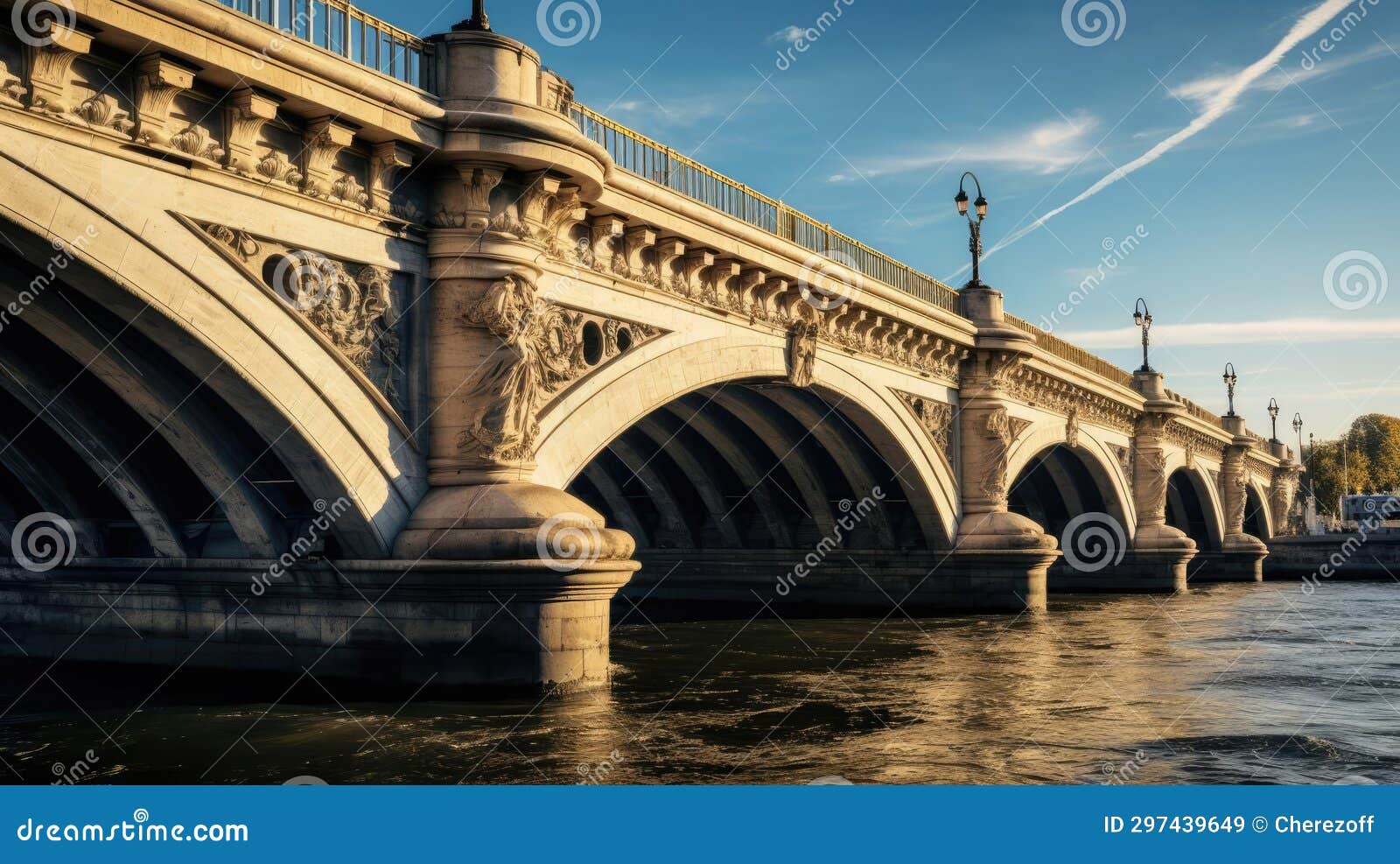 Large Bridge Over the River Stock Image - Image of river, large: 297439649